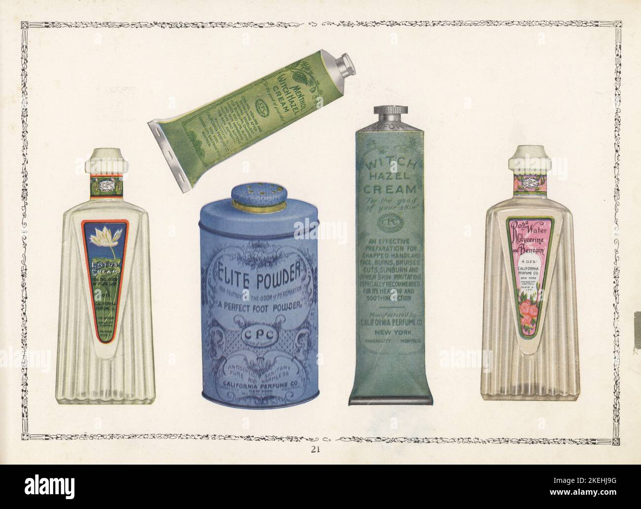 CPC brand cosmetics from 1926. Tubes of Menthol Witch Hazel Cream ...