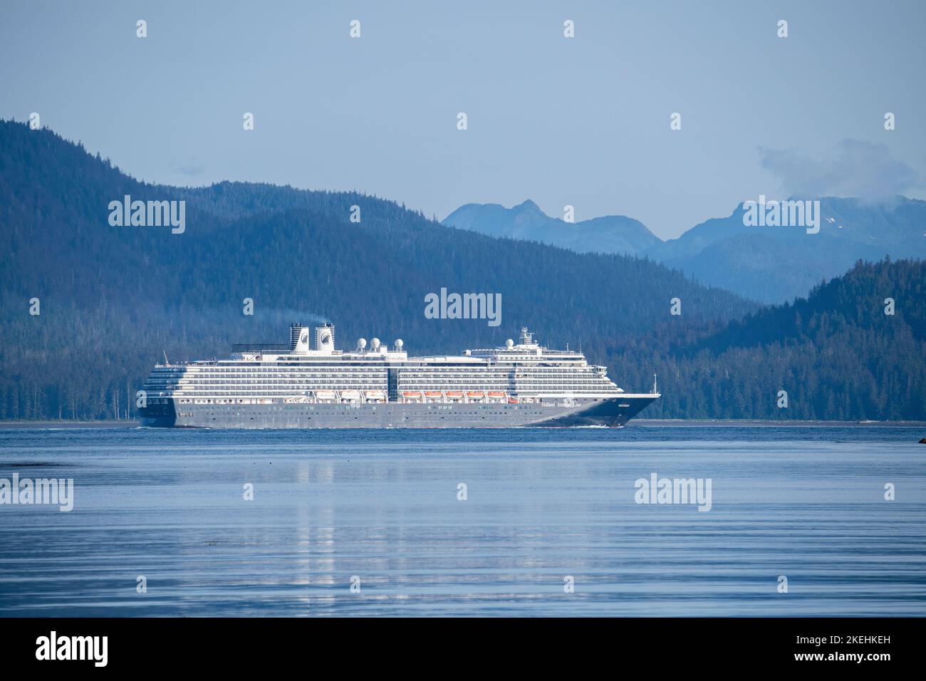 USA, SE Alaska, Inside Passage, Brother's Island area. Holland America ...