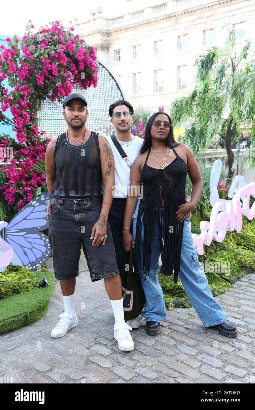 Ryan Lanji and Sheerah Ravindren attend the opening Party for 'This Bright Land' at Somerset ...