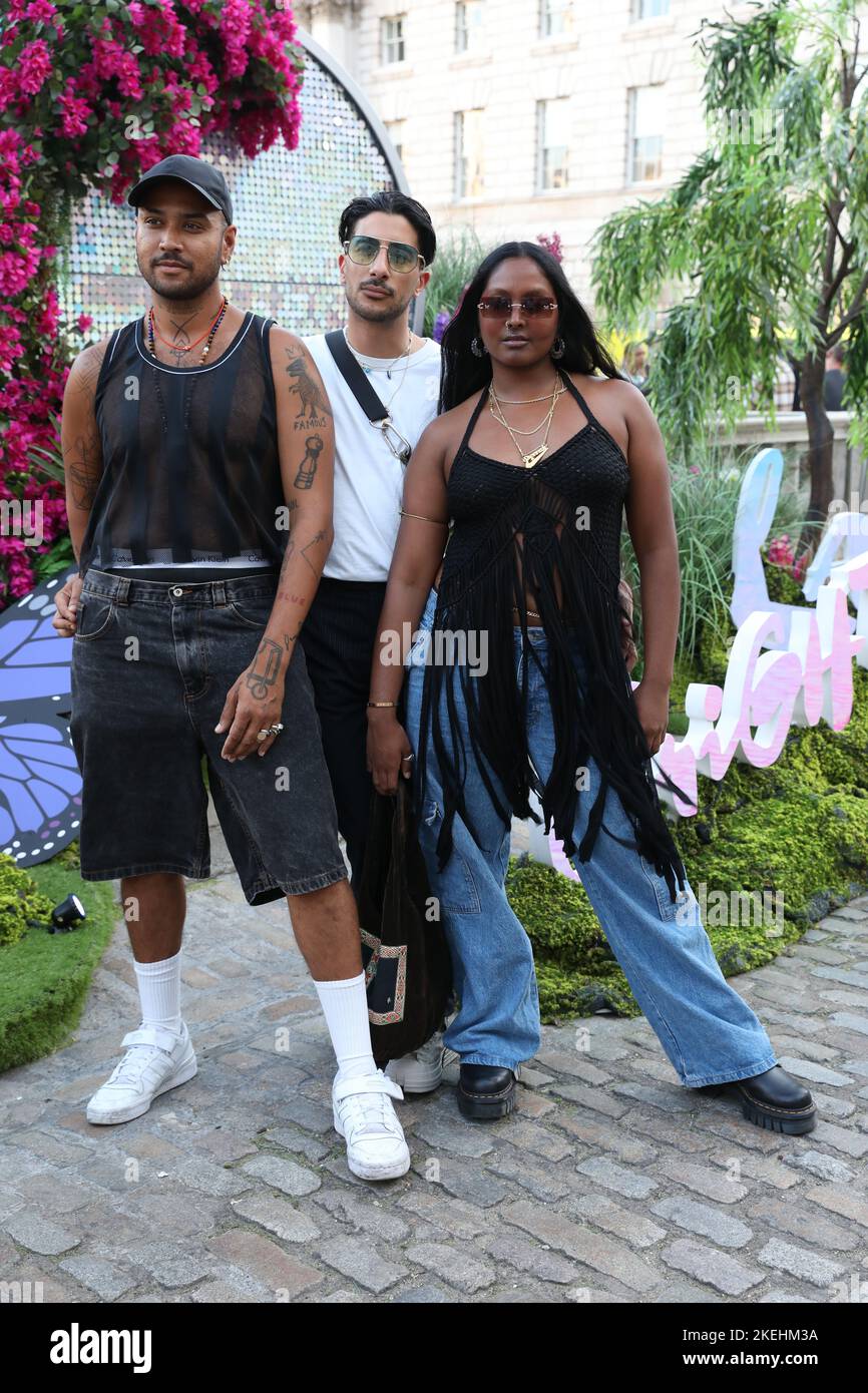 Ryan Lanji and Sheerah Ravindren attend the opening Party for 'This Bright Land' at Somerset ...