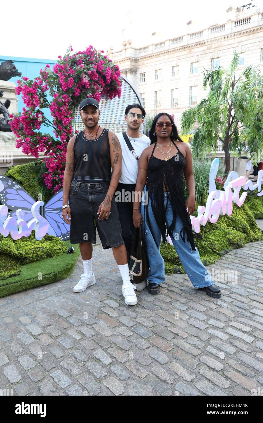 Ryan Lanji and Sheerah Ravindren attend the opening Party for 'This Bright Land' at Somerset ...