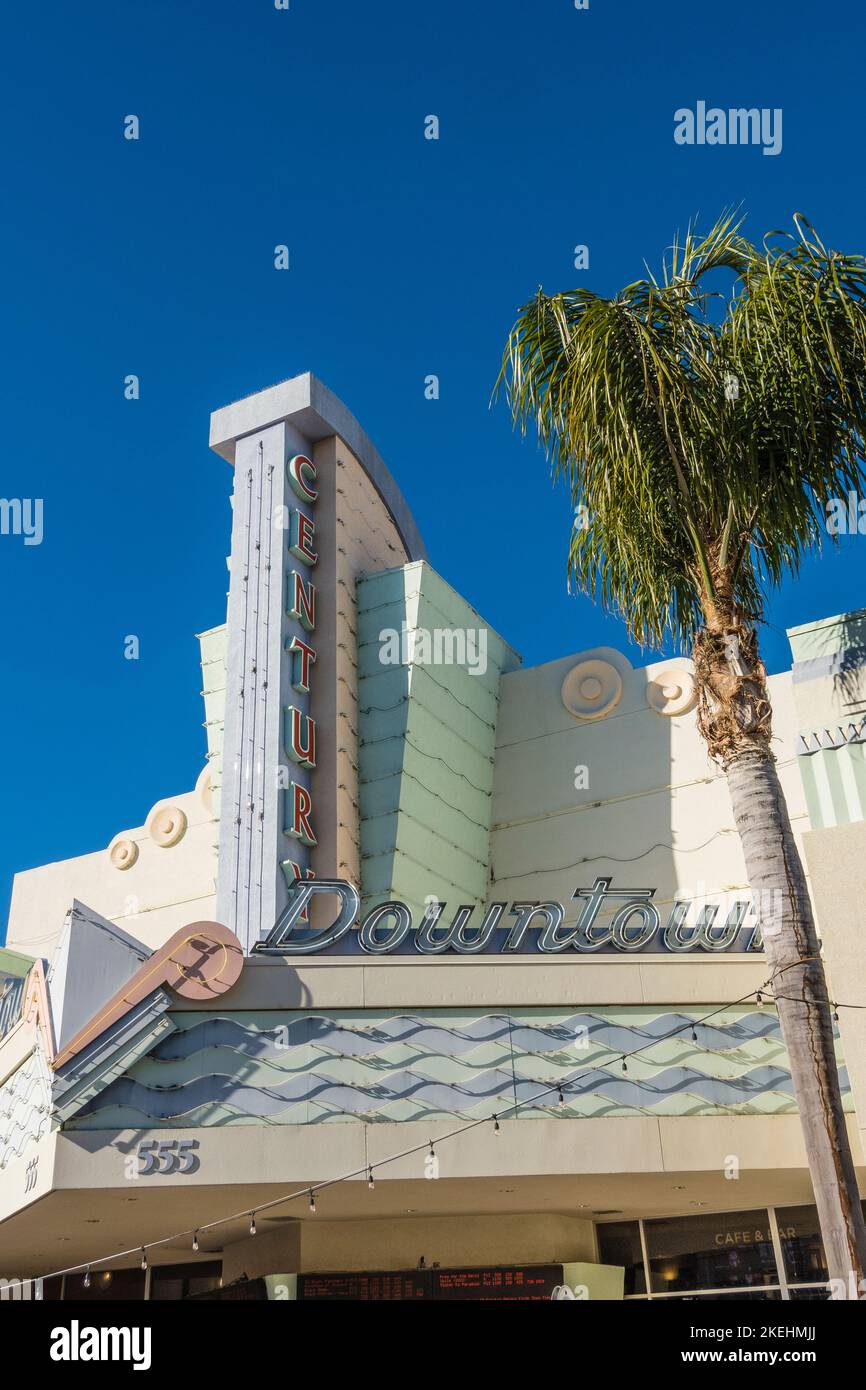 The construction of the 70,000 square foot Century Art Deco theater ...