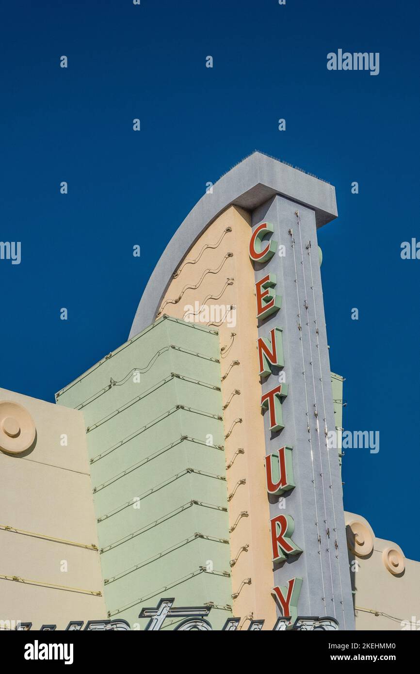 The construction of the 70,000 square foot Century Art Deco theater ...