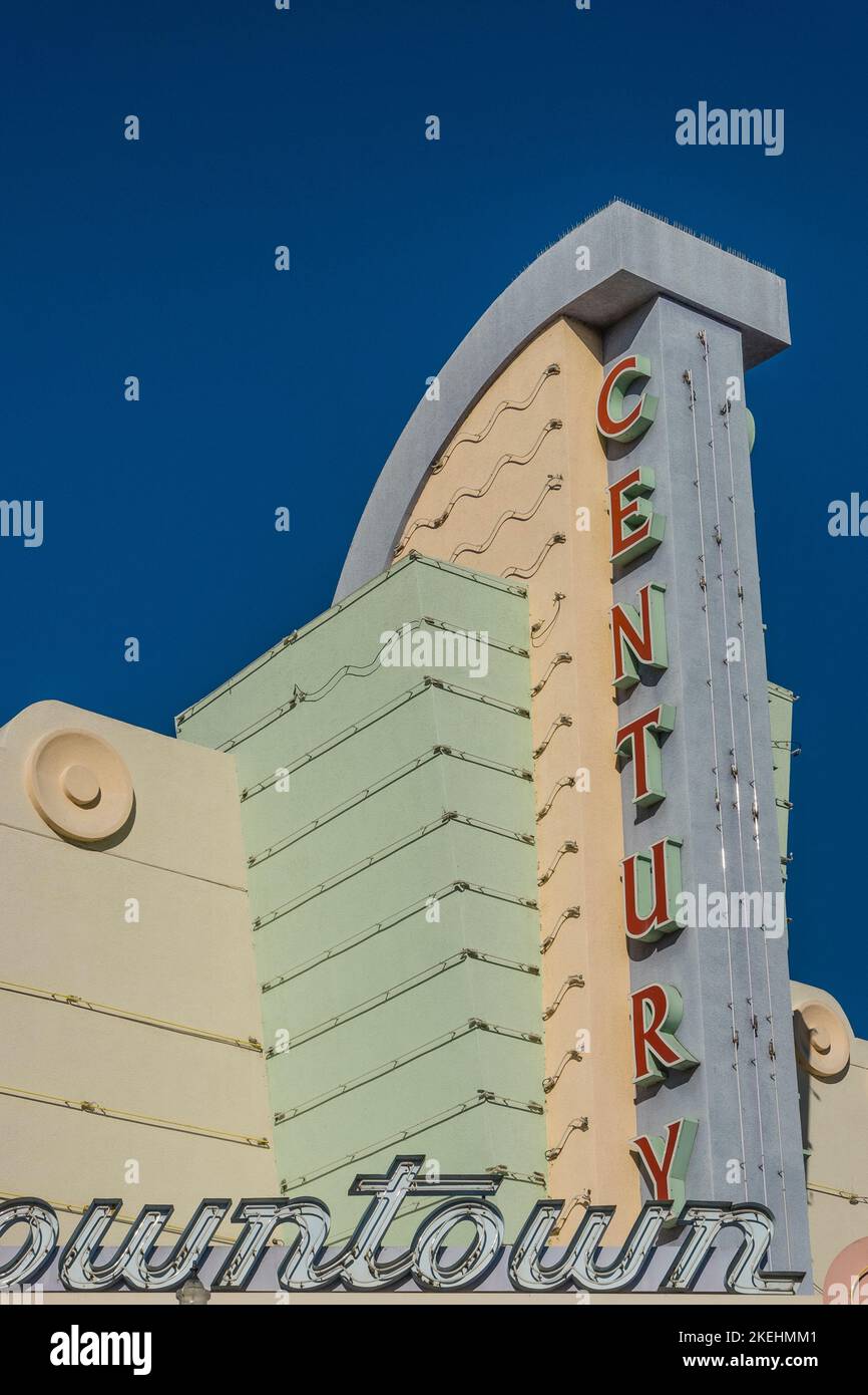 The construction of the 70,000 square foot Century Art Deco theater ...