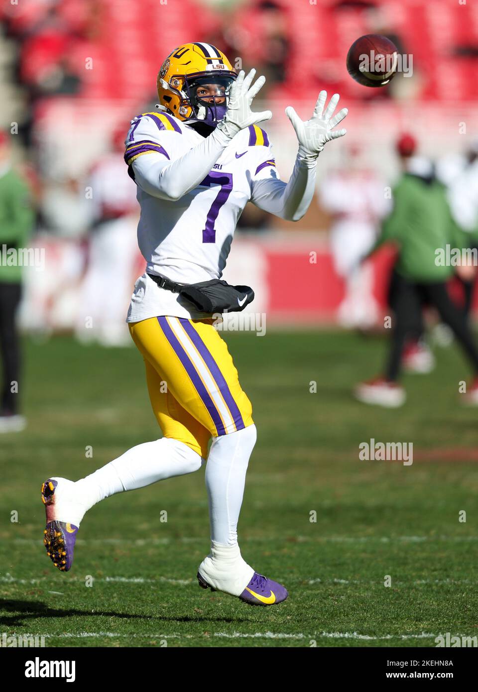 November 12, 2022: LSU receiver Kayshon Boutte #7 eyes a ball coming ...