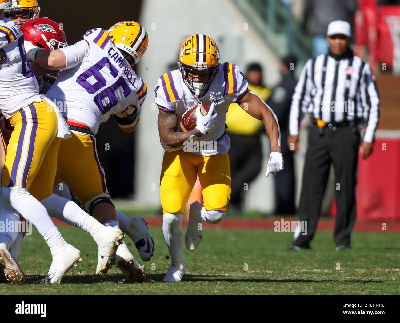 John Emery Jr. 12th Nov, 2022. #4 running back for Tigers comes up the ...