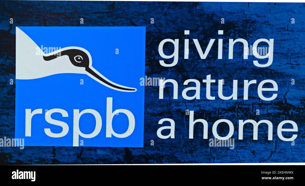 RSPB Logo, Giving Nature a Home, Titchwell Marsh Reserve, Norfolk ...