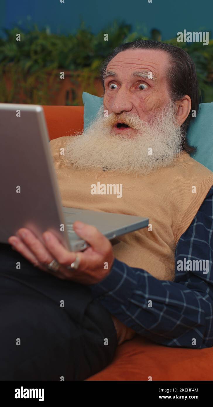 Bearded grandfather man celebrate hi-res stock photography and images ...