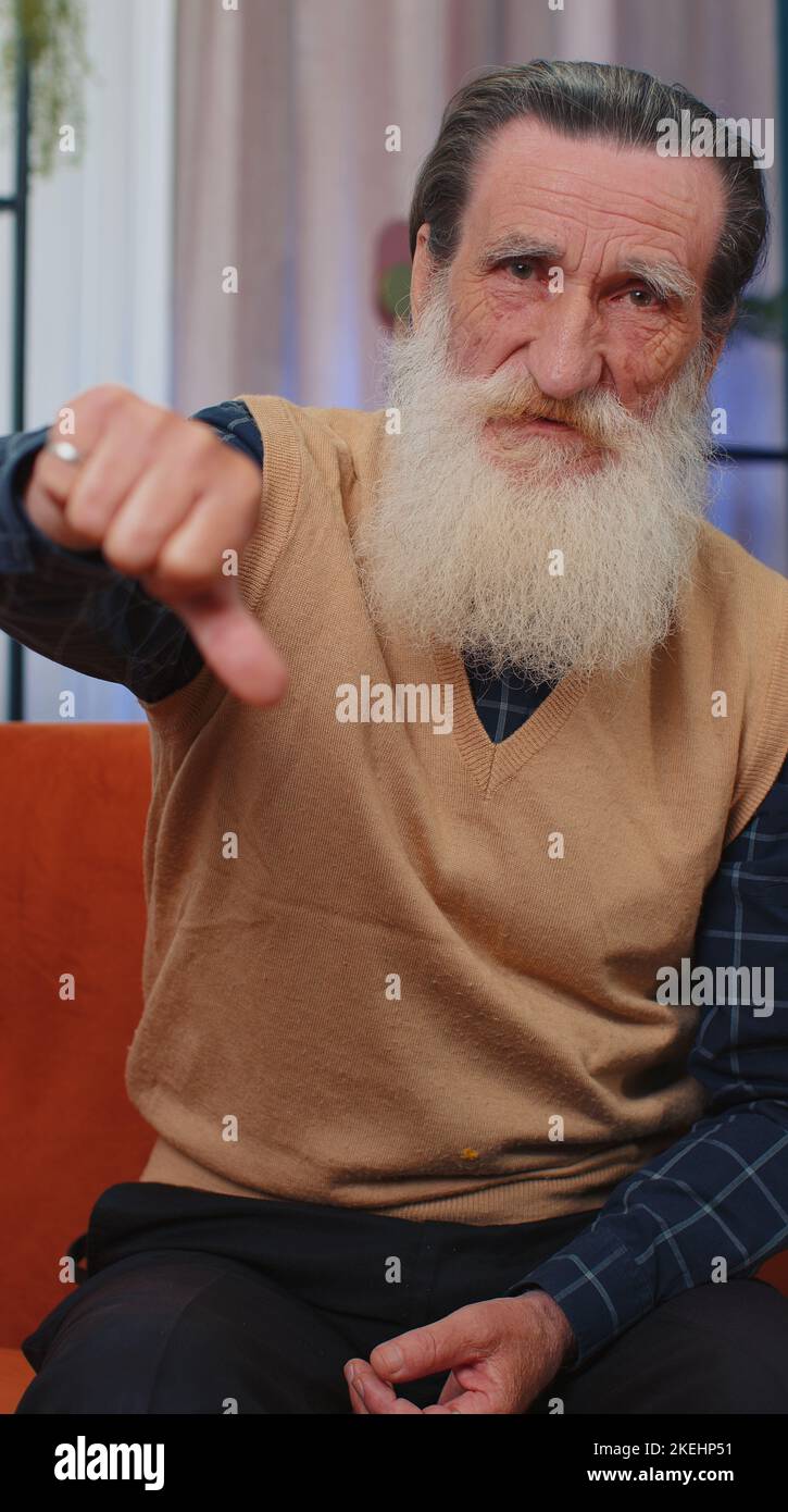 Dislike upset senior grandfather man hi-res stock photography and ...