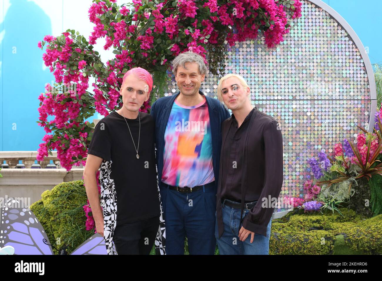 Gareth Pugh, Jonathan Reekie and Carson McColl attend the opening Party ...