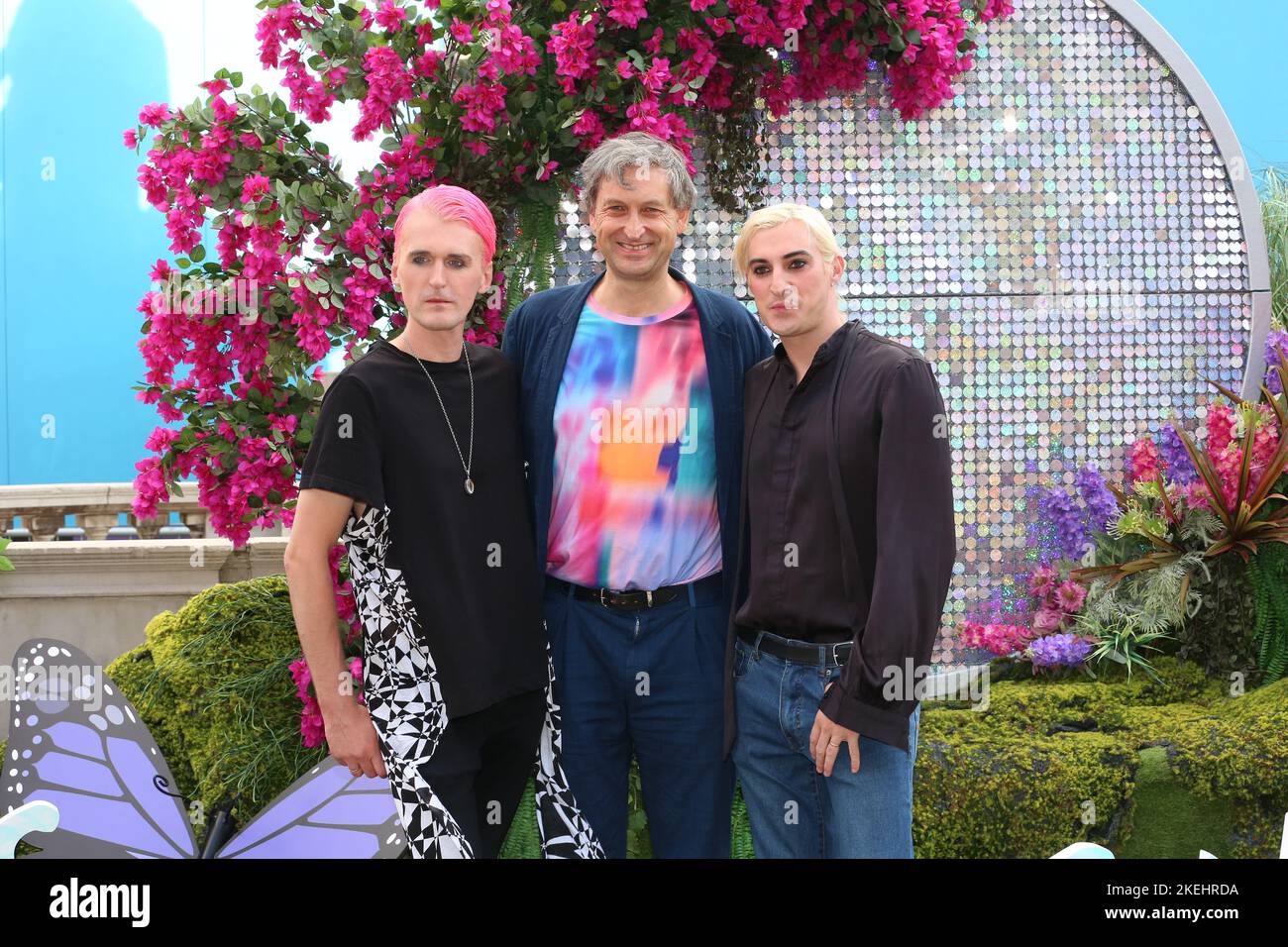 Gareth Pugh, Jonathan Reekie and Carson McColl attend the opening Party ...