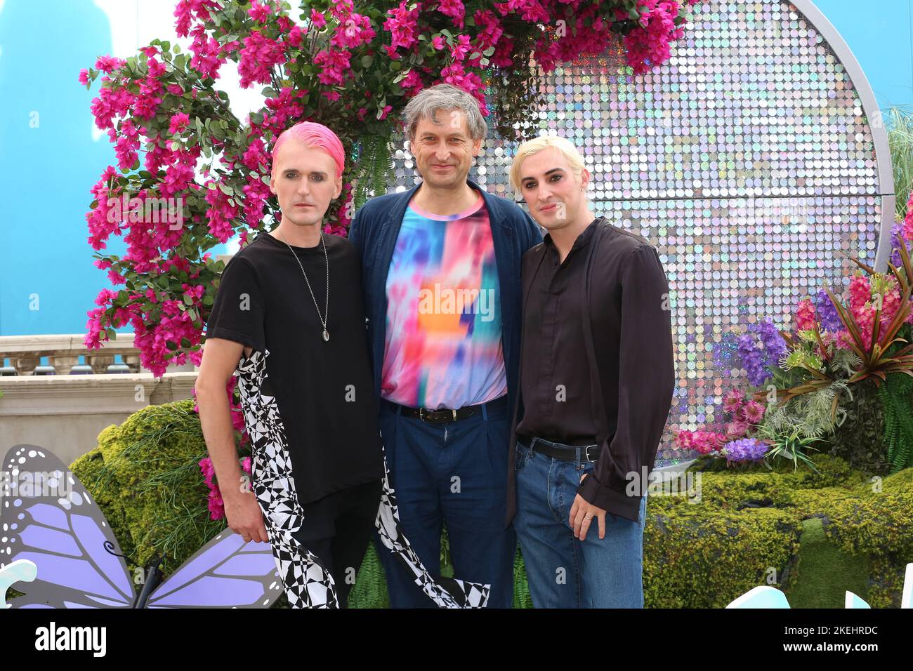 Gareth Pugh, Jonathan Reekie and Carson McColl attend the opening Party ...