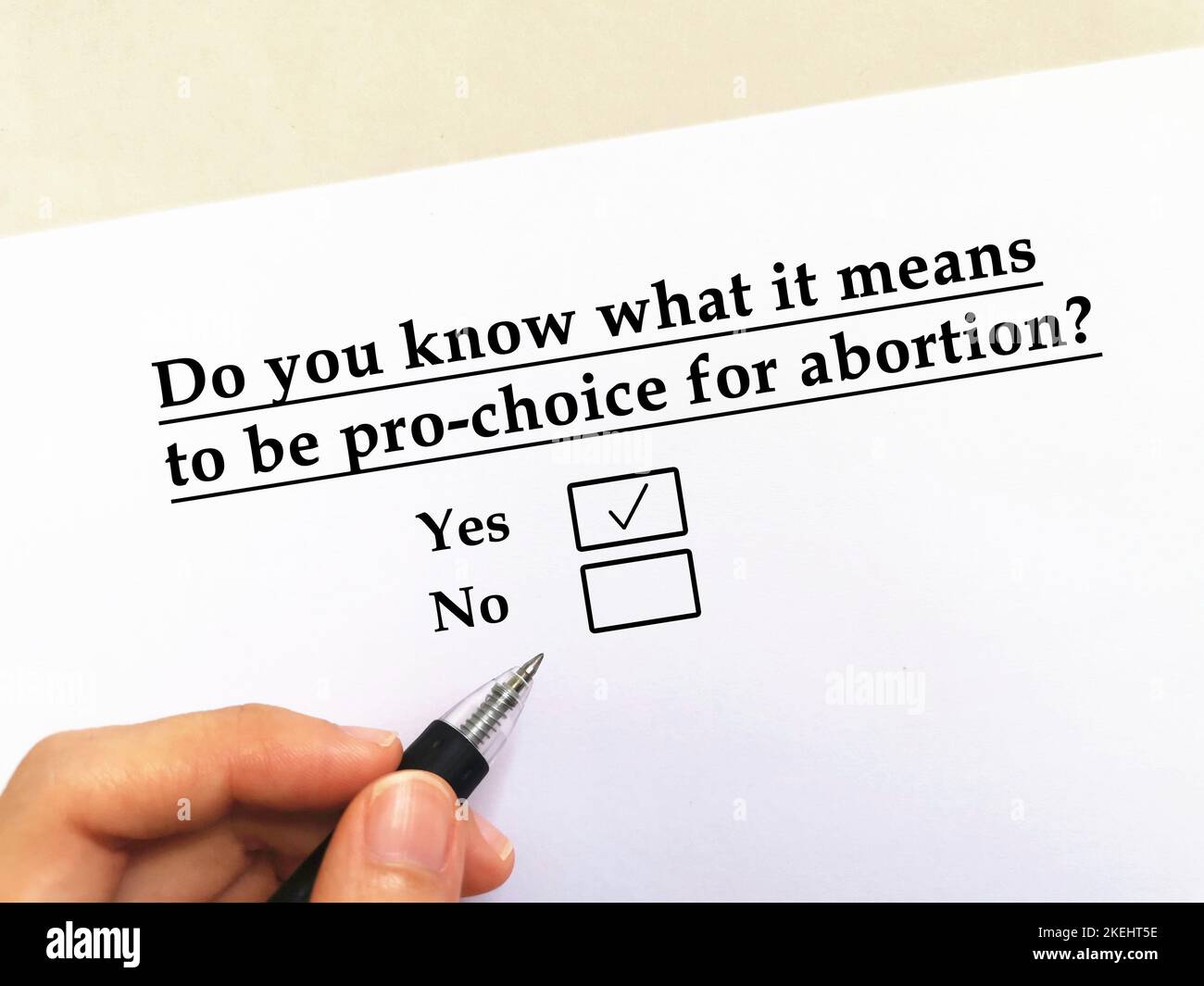 One person is answering question about abortion. She knows what it ...