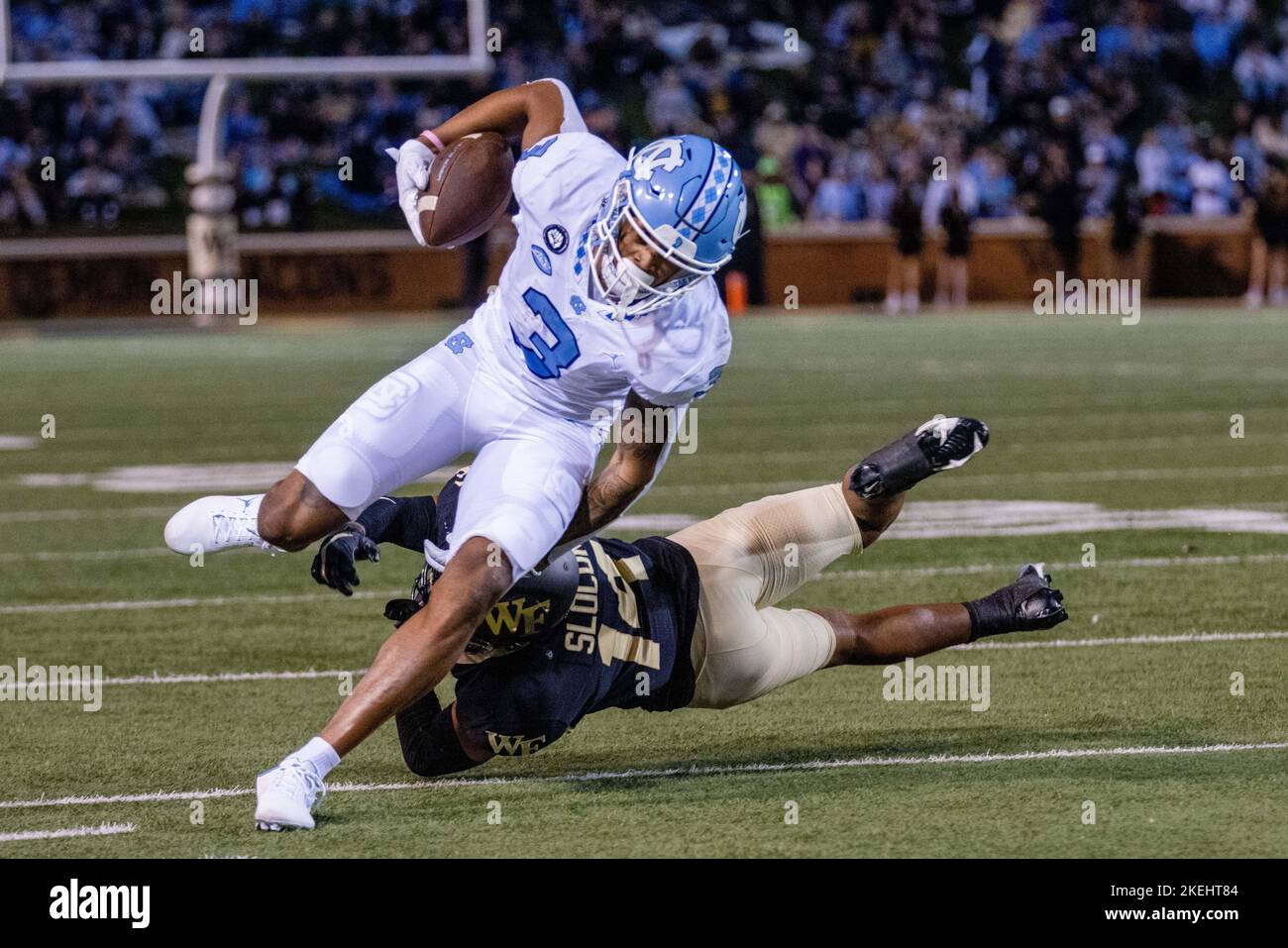 Winston-Salem, NC, USA. 12th Nov, 2022. North Carolina Tar Heels wide ...