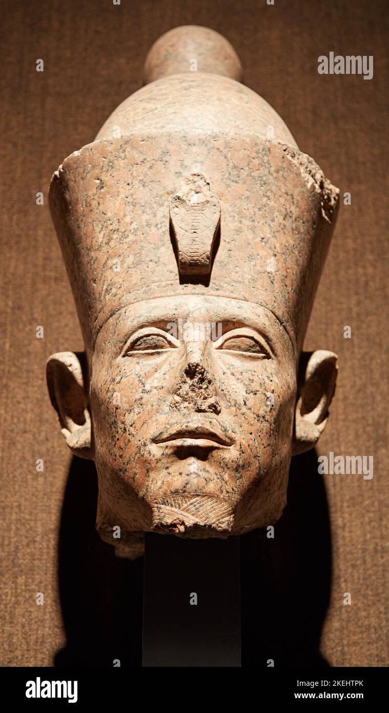The Head of Senusret III at the Luxor Museum Stock Photo - Alamy