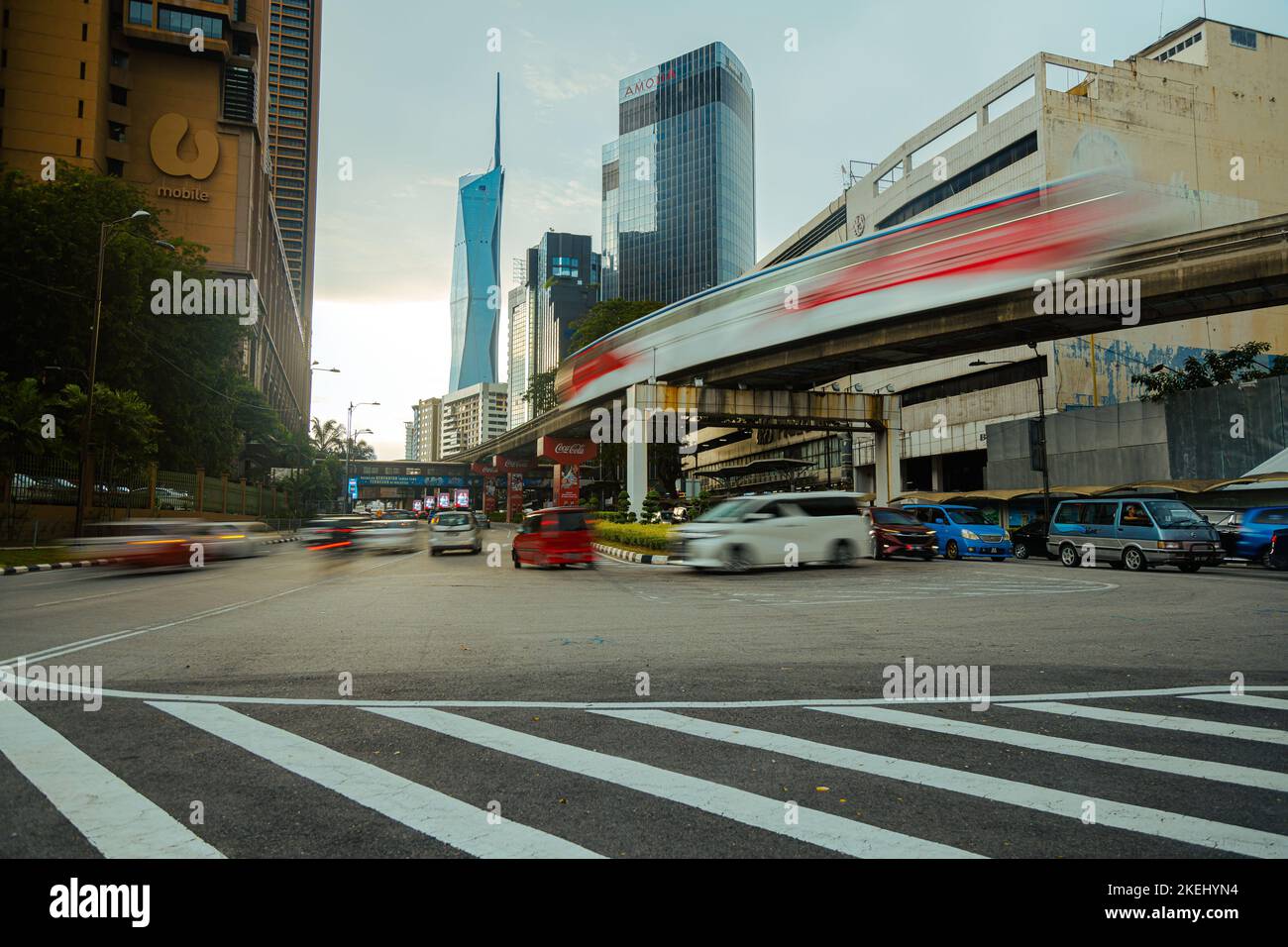 Kuala Lumpur, Malaysia - October 23, 2022: On a street corner in the ...