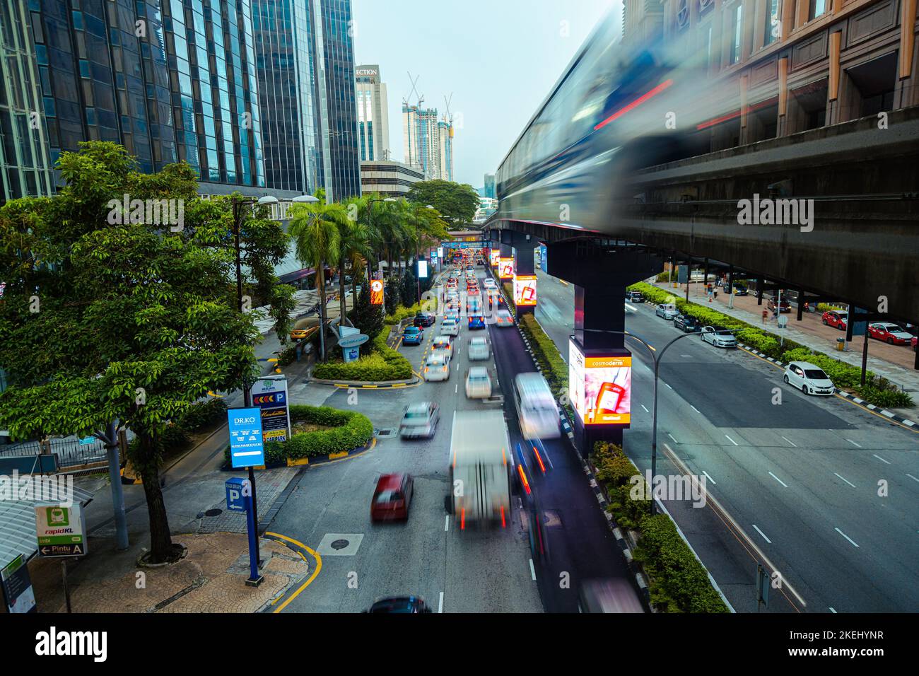 Kuala Lumpur, Malaysia - October 23, 2022: Heavy rush hour traffic ...