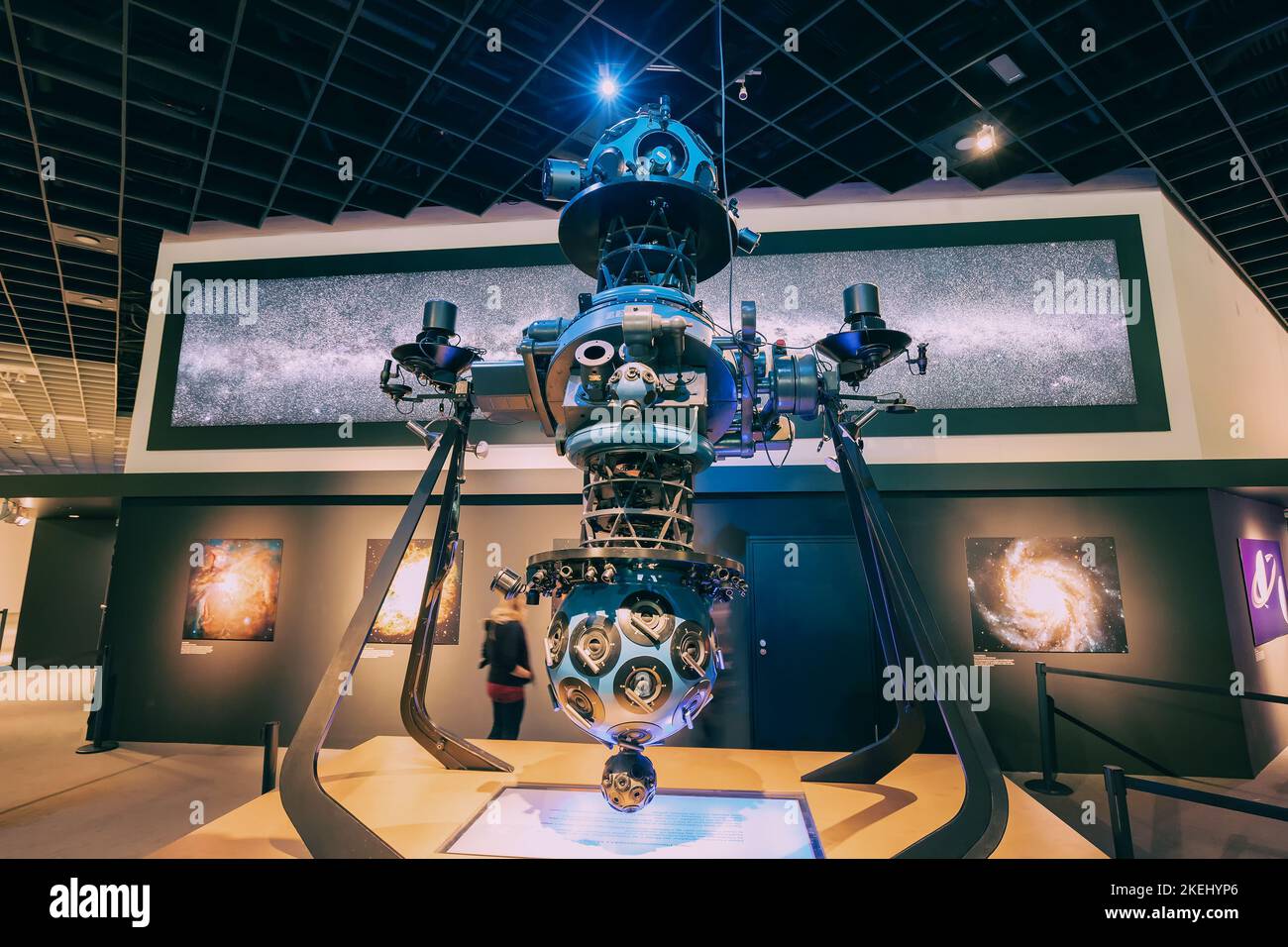 26 July 2022, Munster, Germany: Satellite spacecraft in the interior of ...