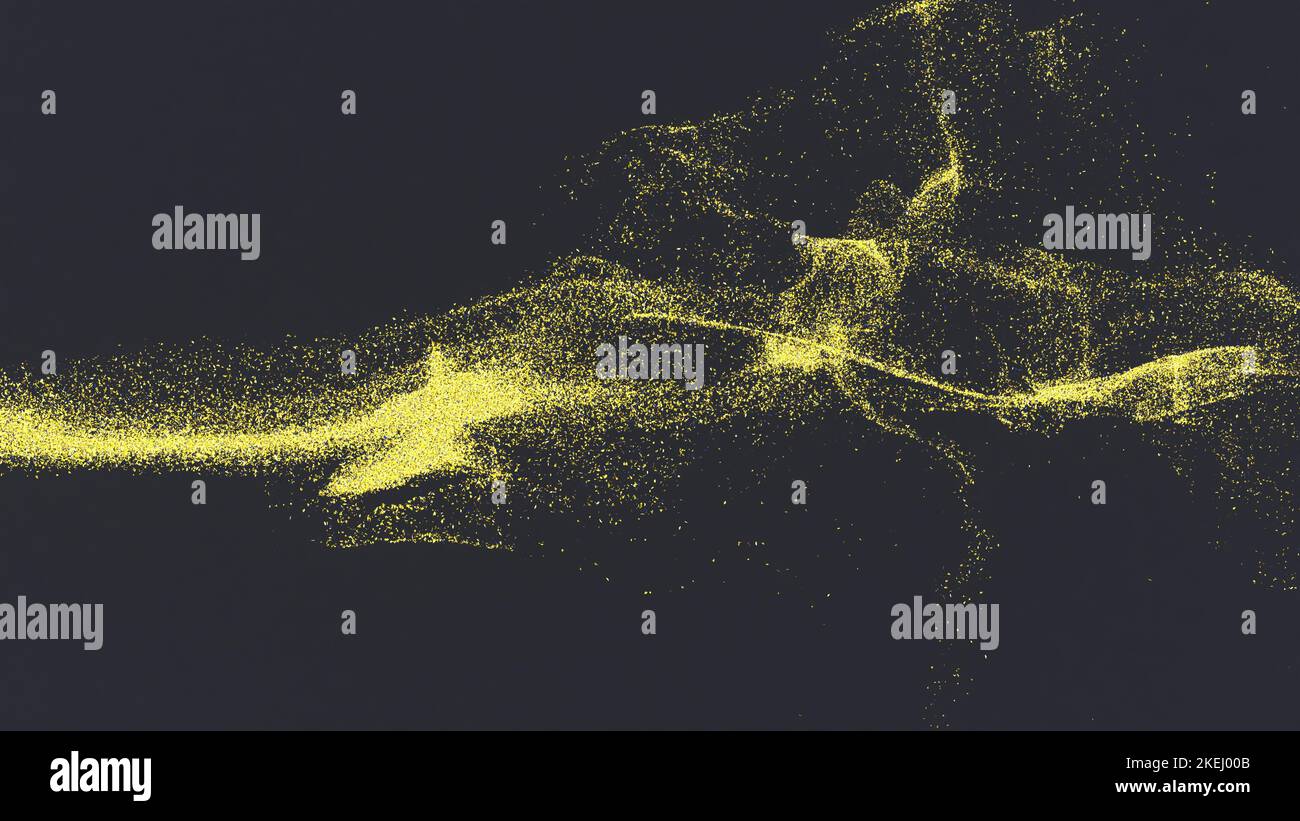 3D rendering of turbulent trails of dust particles Stock Photo - Alamy