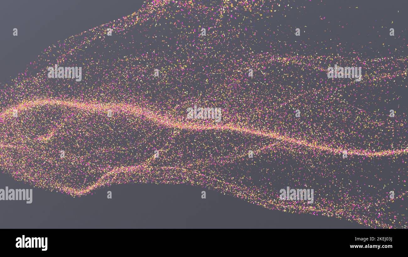 3D rendering of turbulent trails of dust particles Stock Photo - Alamy