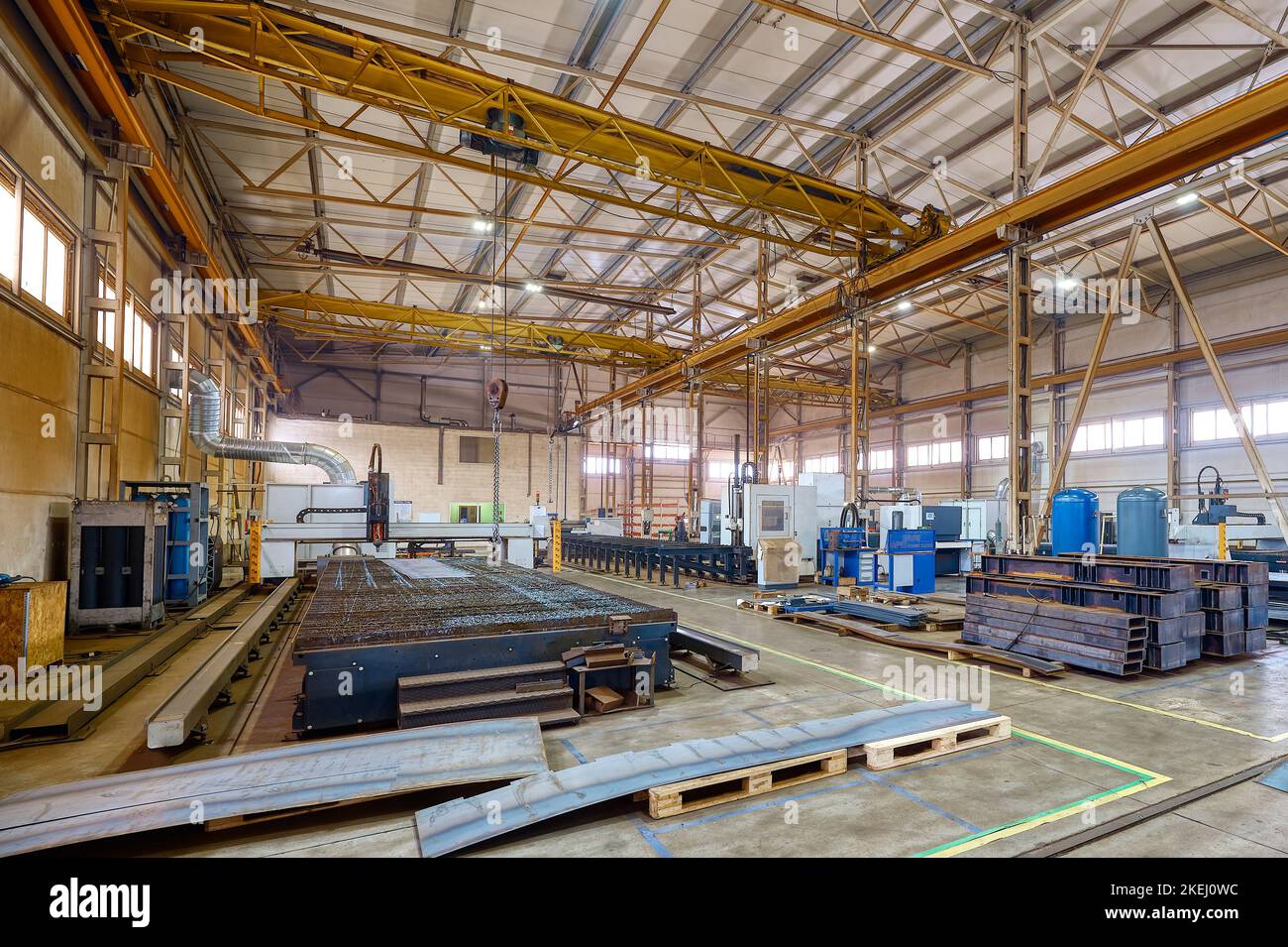 Metal sheets processing workshop at production plant Stock Photo - Alamy