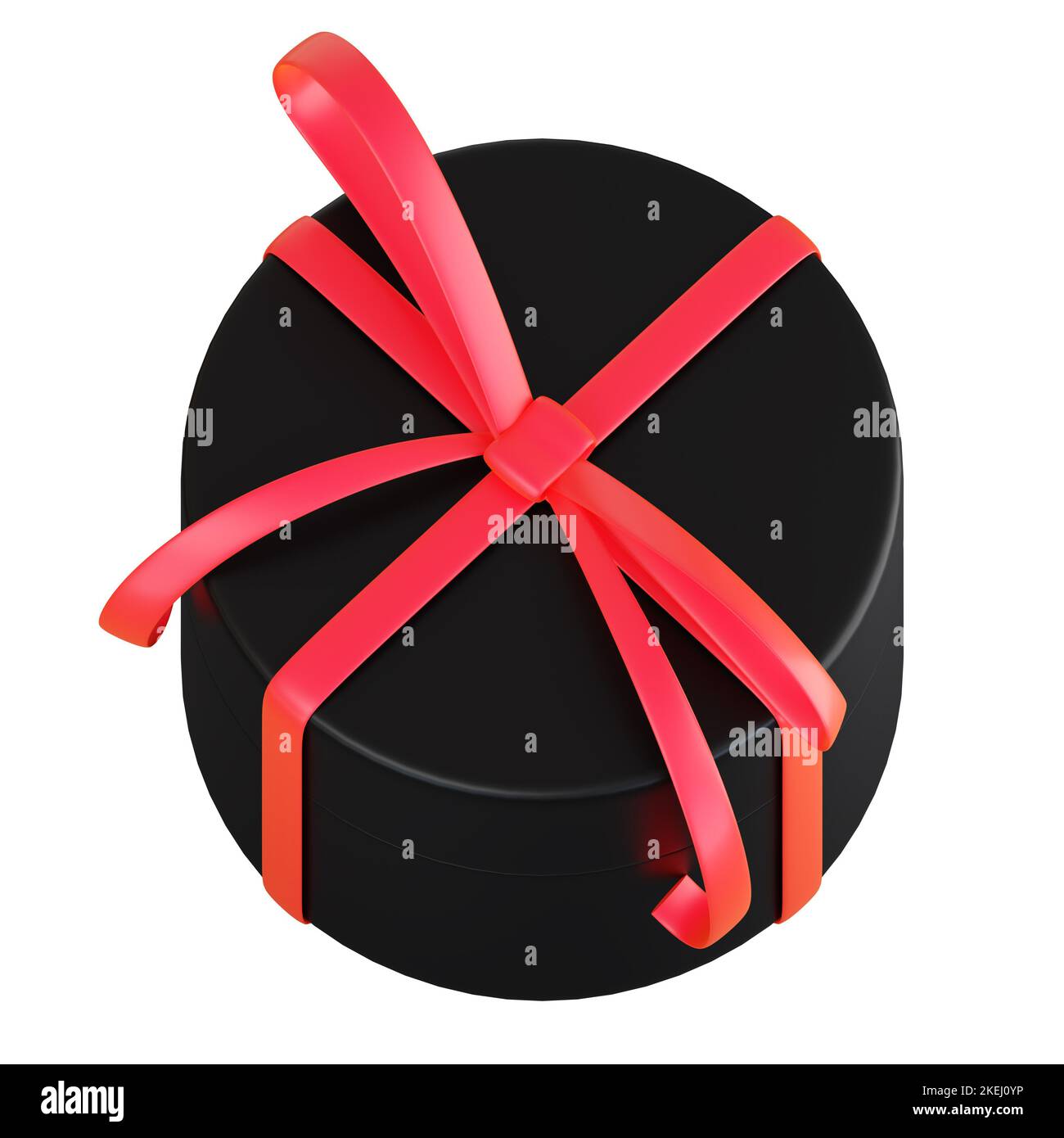 Realistic black gift box with red ribbon bow. Concept of abstract ...
