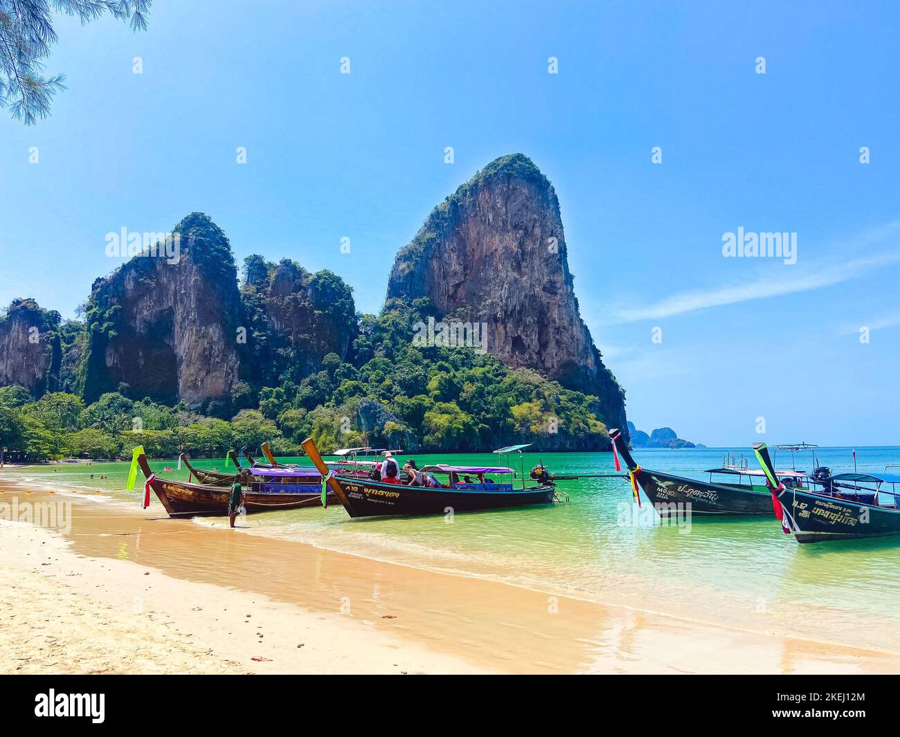Railay and Phra nang Cave Beach in Krabi, Thailand Stock Photo - Alamy
