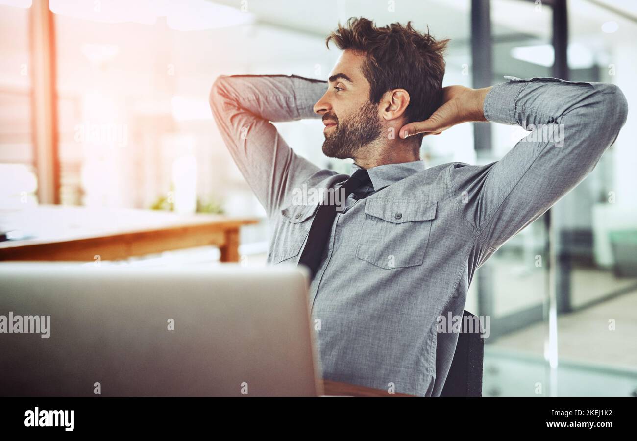 The future never looked more promising. a handsome young businessman ...