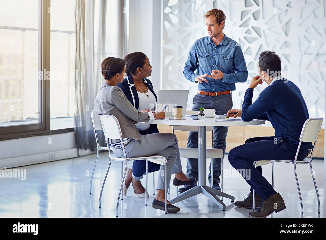 Good job, great colleagues. a group of colleagues working together in ...