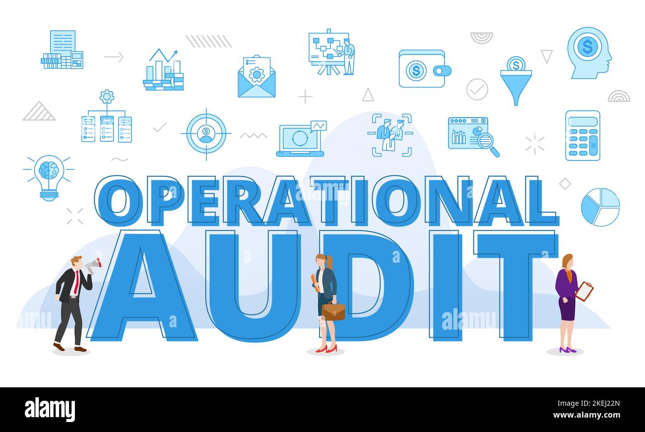 operational audit concept with big words and people surrounded by ... operational audit concept with big words and people surrounded by ...