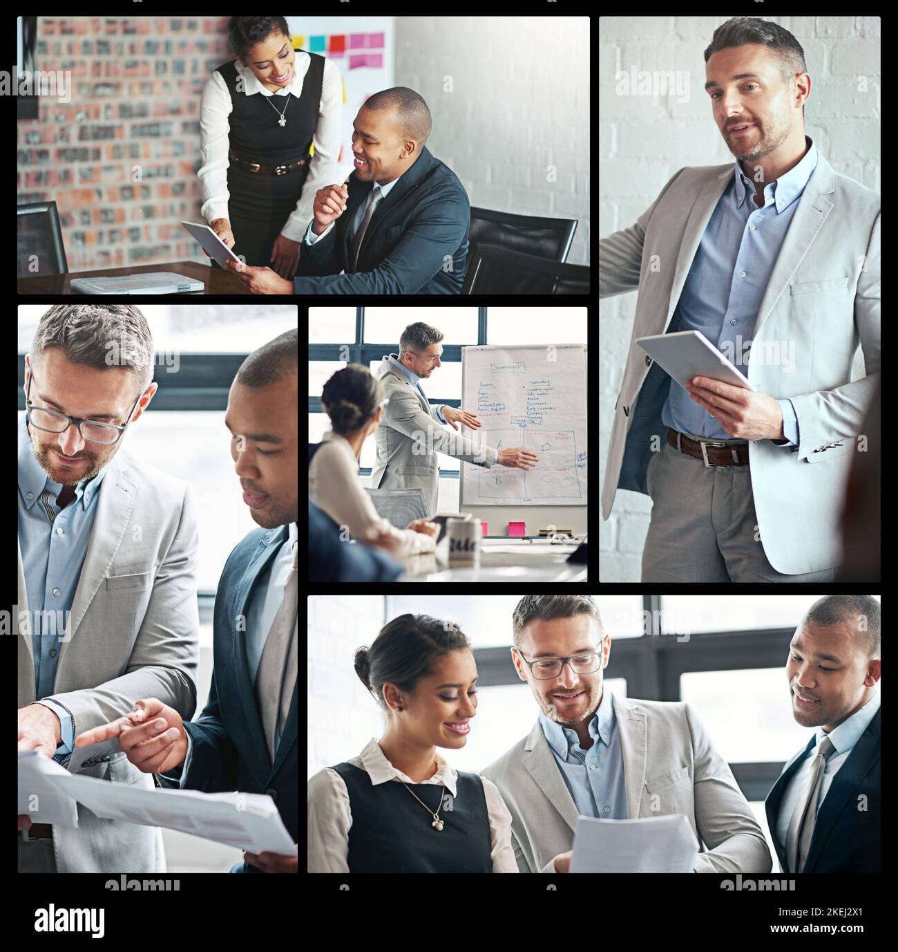 Working together to achieve success. Composite image of corporate ...