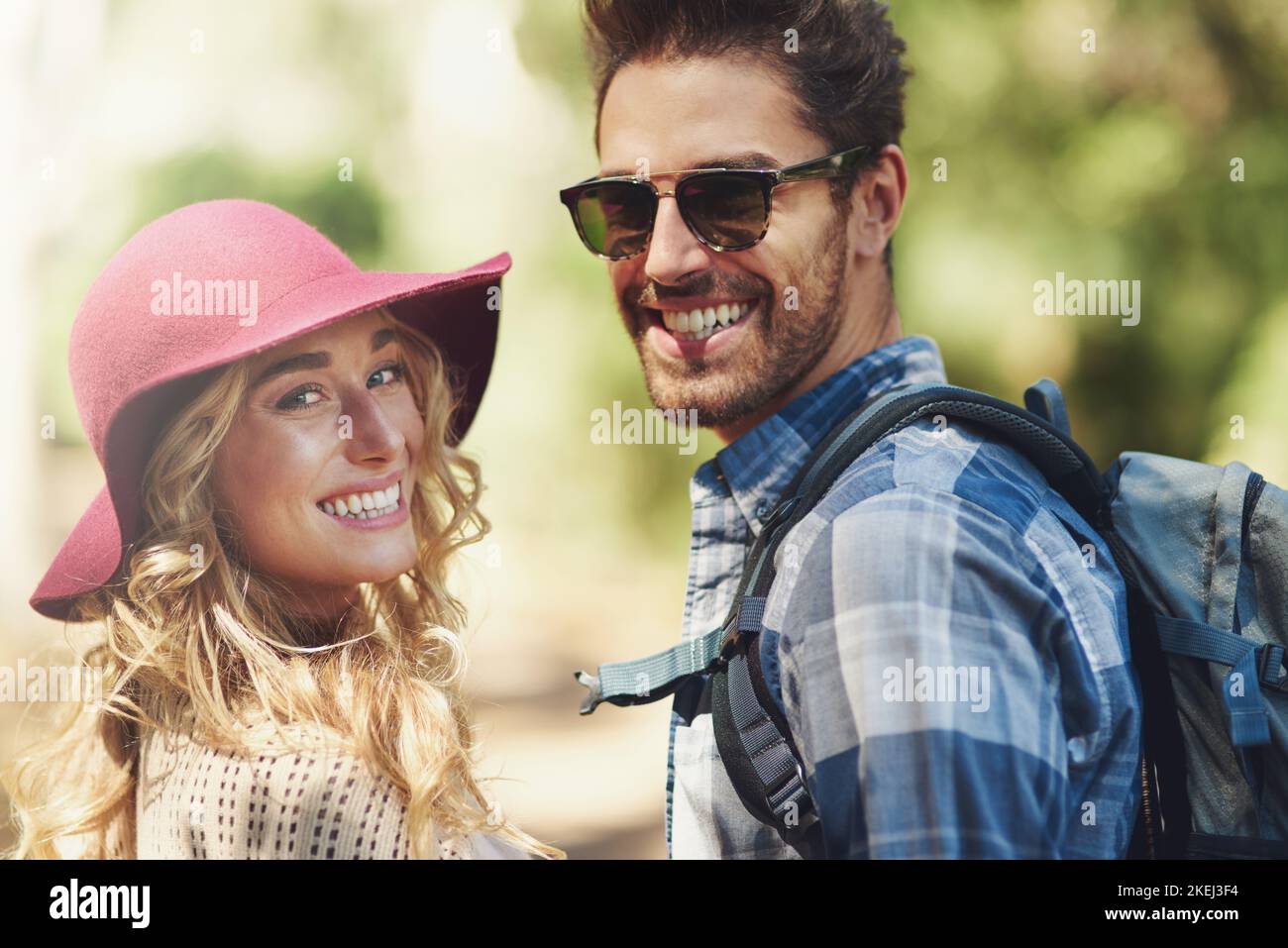 Getting away from it all...together. Cropped portrait of an ...