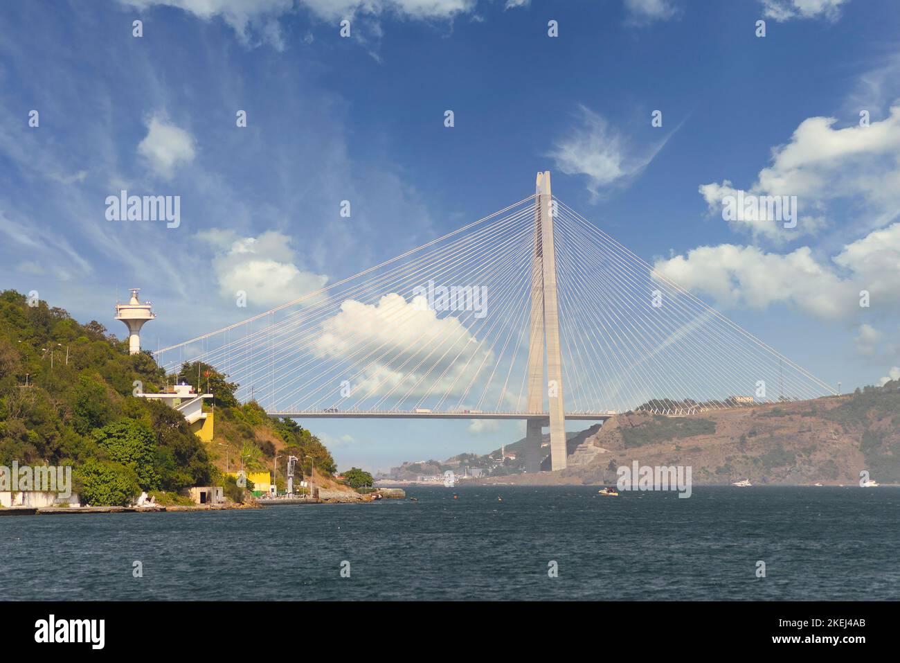 Yavuz Sultan Selim suspension bridge, located near the Black Sea ...