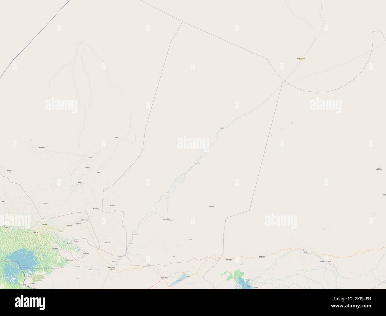 Barh el Ghazel, region of Chad. Open Street Map Stock Photo - Alamy