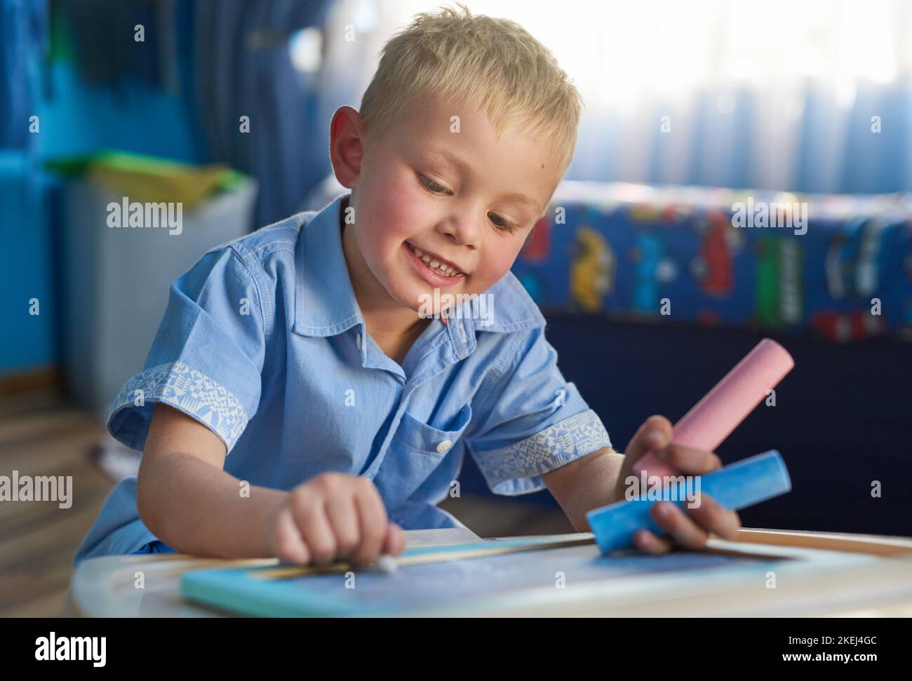 Its important to allow kids to unleash their creativity. a little boy ...