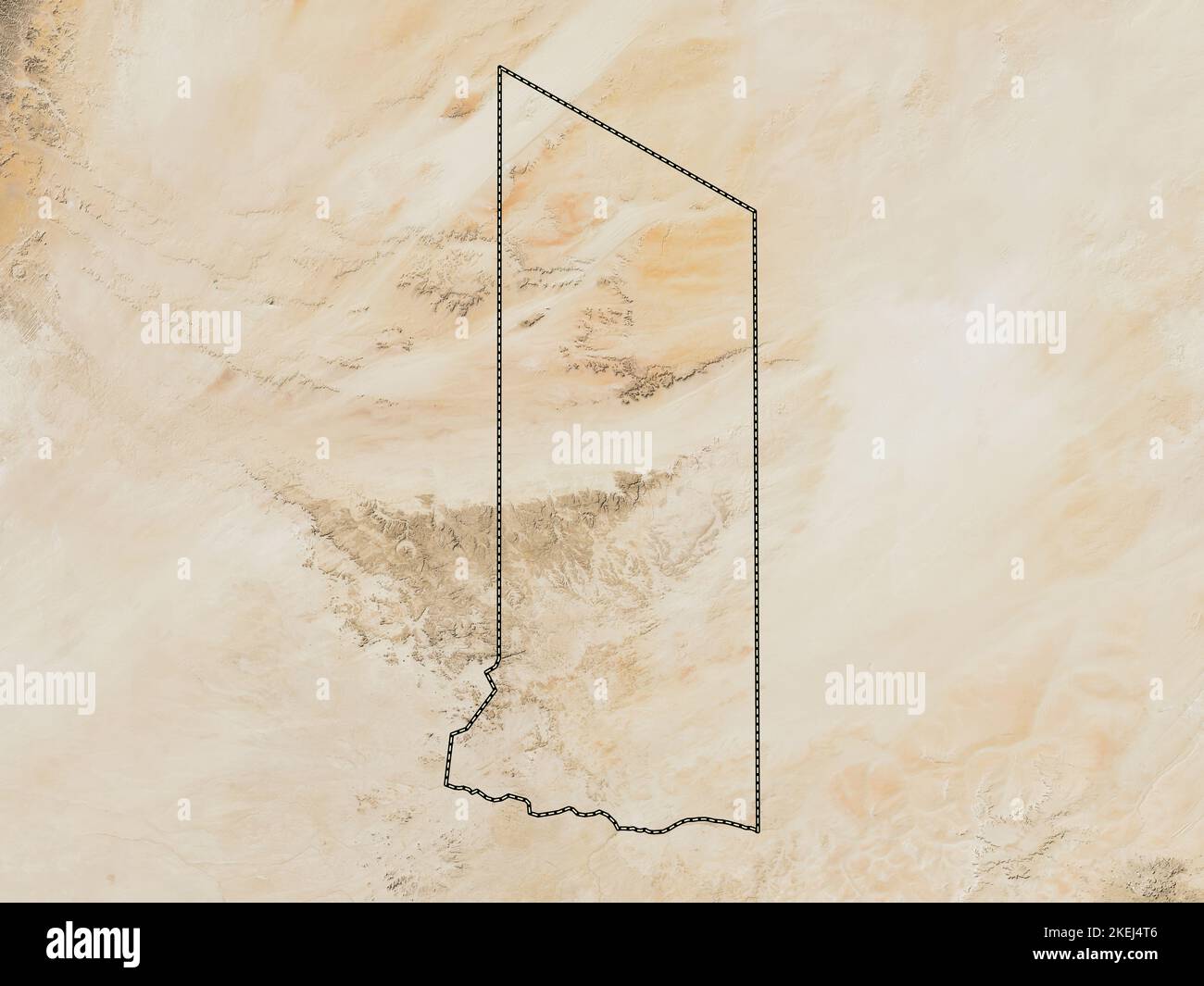Ennedi Est, region of Chad. Low resolution satellite map Stock Photo ...