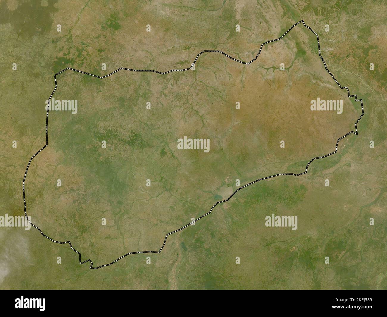 Logone Occidental, region of Chad. Low resolution satellite map Stock ...