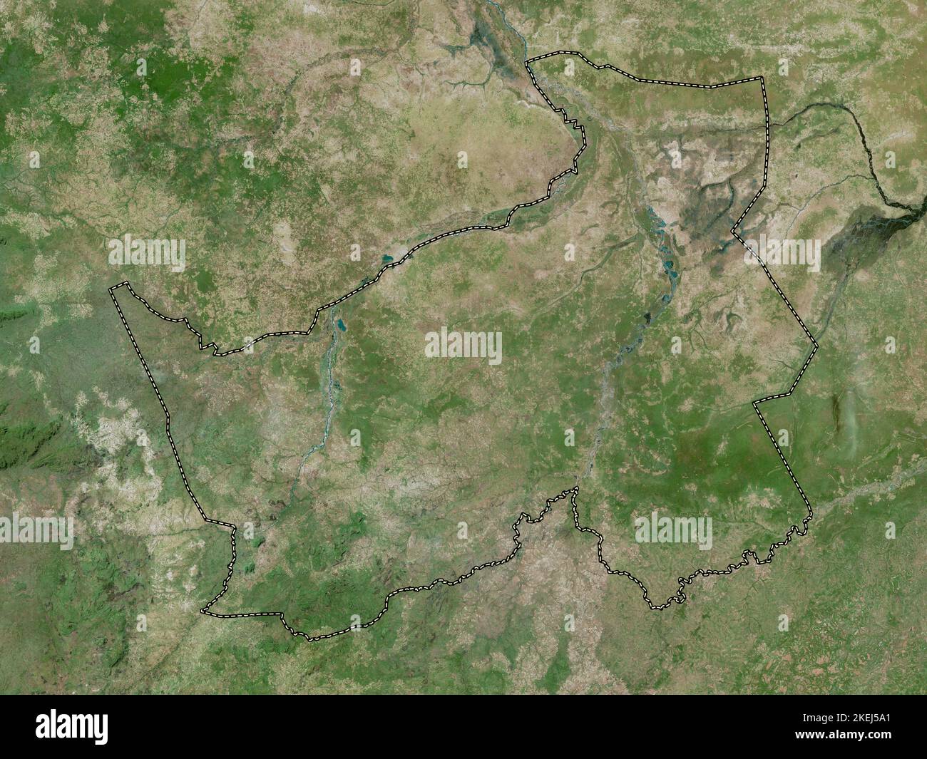 Logone Oriental, region of Chad. High resolution satellite map Stock Photo - Alamy