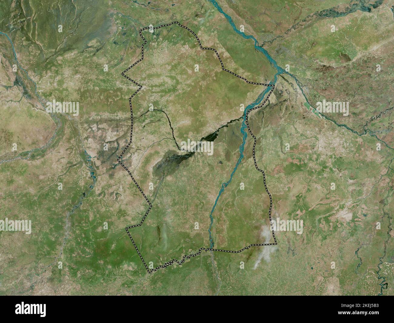 Mandoul, region of Chad. High resolution satellite map Stock Photo - Alamy