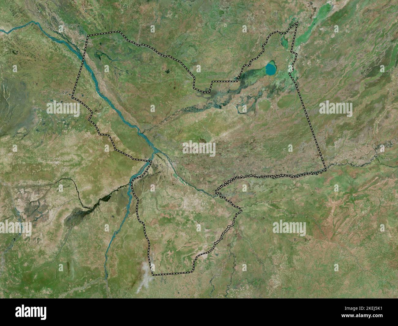 Moyen-Chari, region of Chad. High resolution satellite map Stock Photo - Alamy