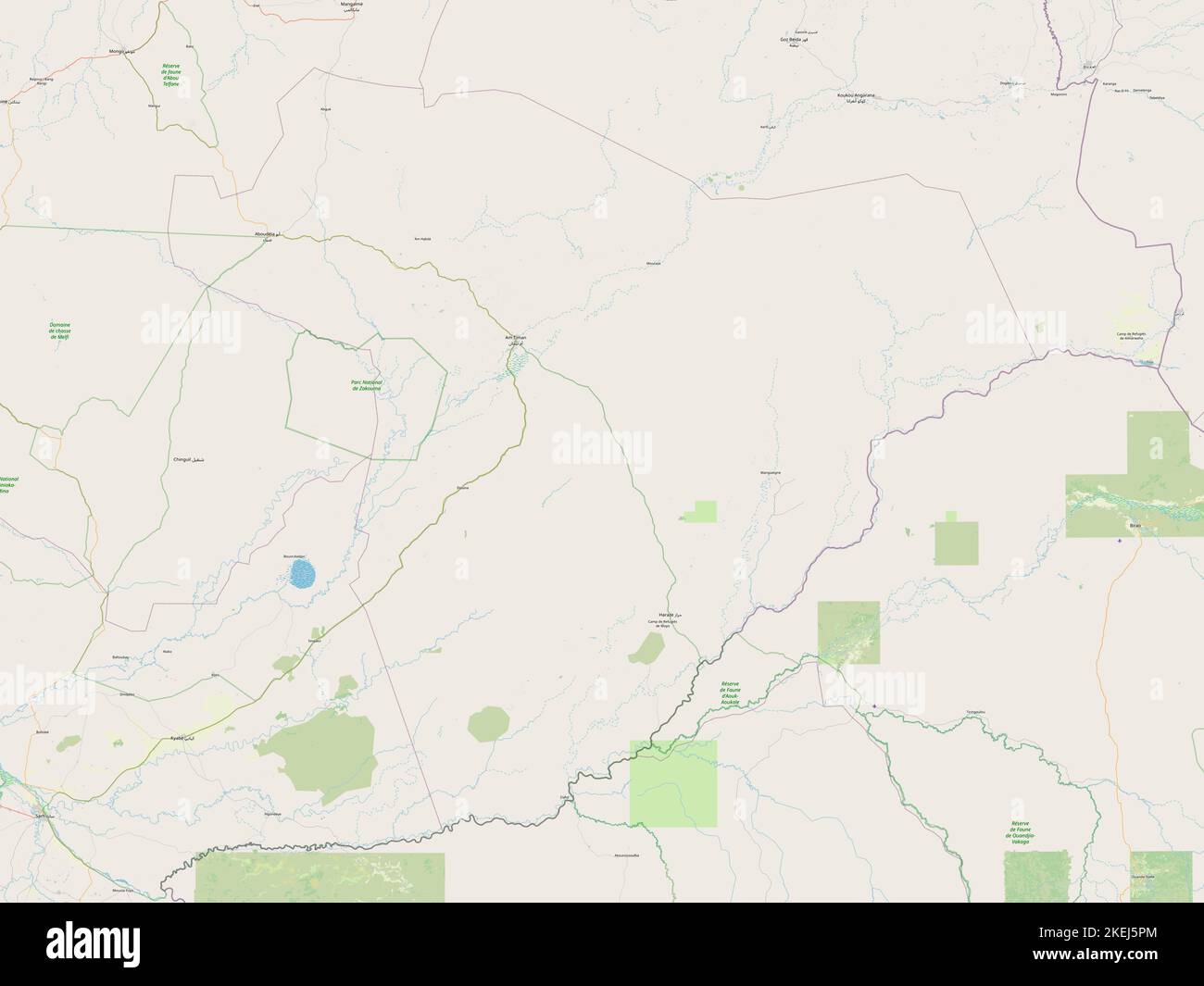 Salamat, region of Chad. Open Street Map Stock Photo - Alamy