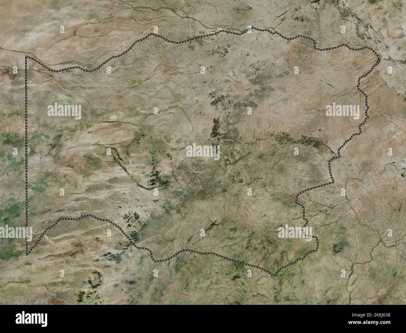 Wadi Fira, region of Chad. High resolution satellite map Stock Photo ...