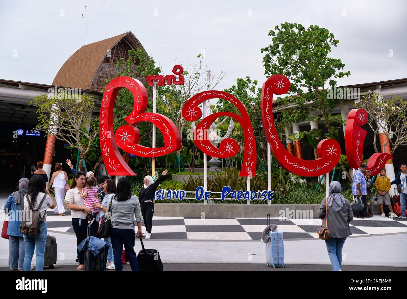 Bali, Indonesia. 9th Nov, 2022. People are seen at an exit of Bali ...