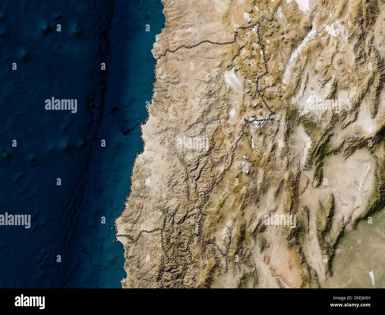 Atacama, region of Chile. Low resolution satellite map Stock Photo - Alamy