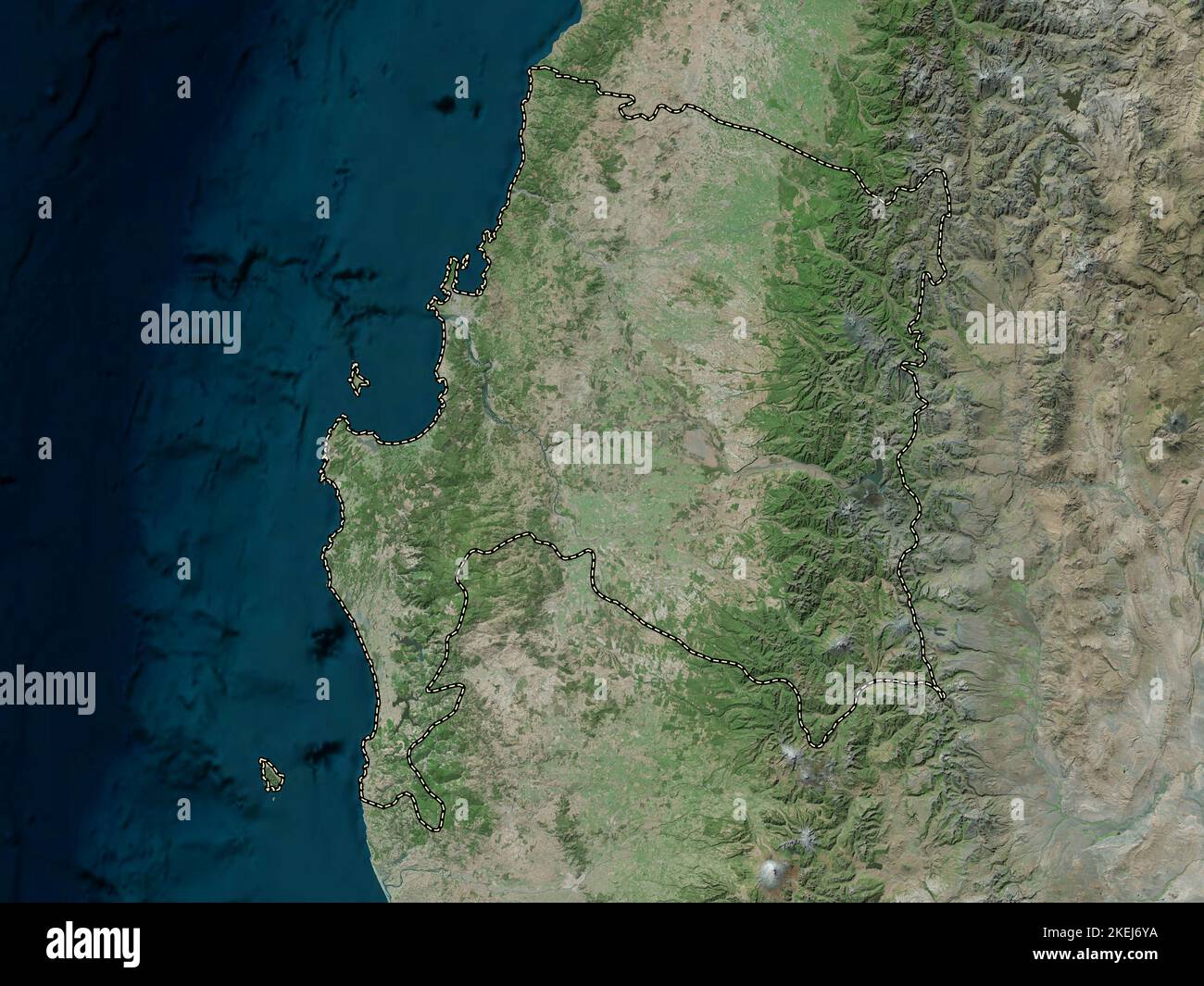 Bio-Bio, region of Chile. High resolution satellite map Stock Photo - Alamy