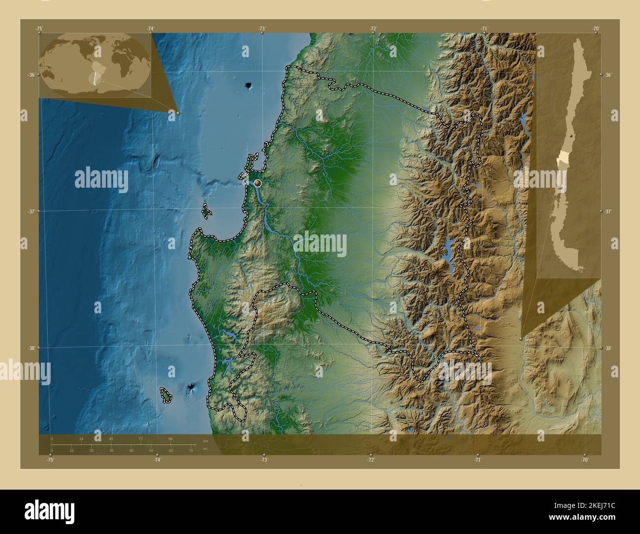 Bio bio chile map geography hi-res stock photography and images - Alamy