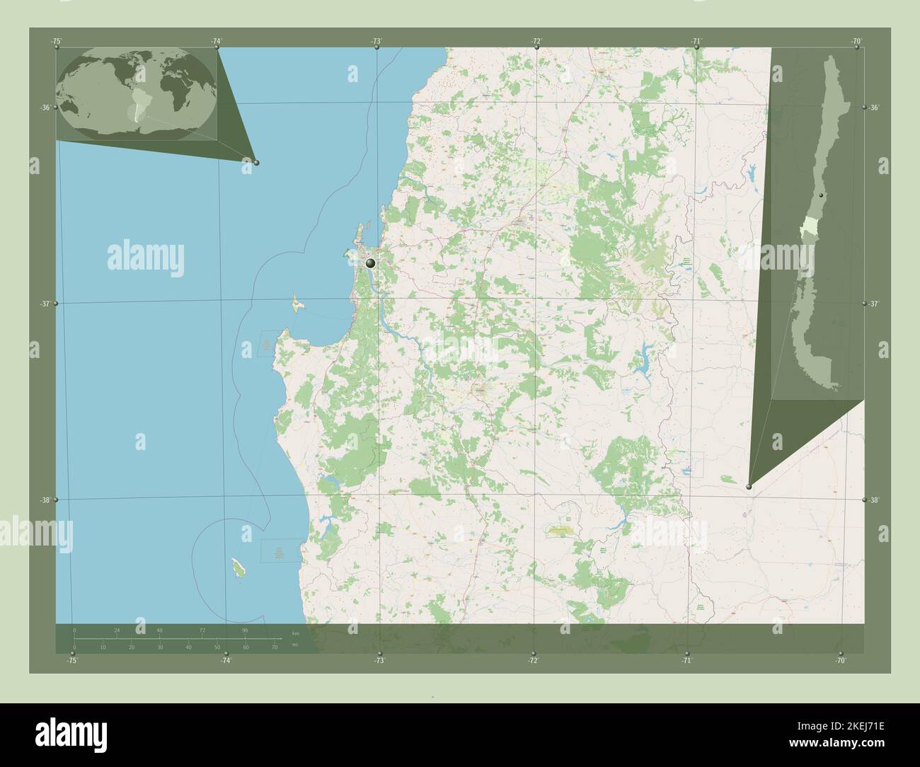Bio bio chile map geography hi-res stock photography and images - Alamy