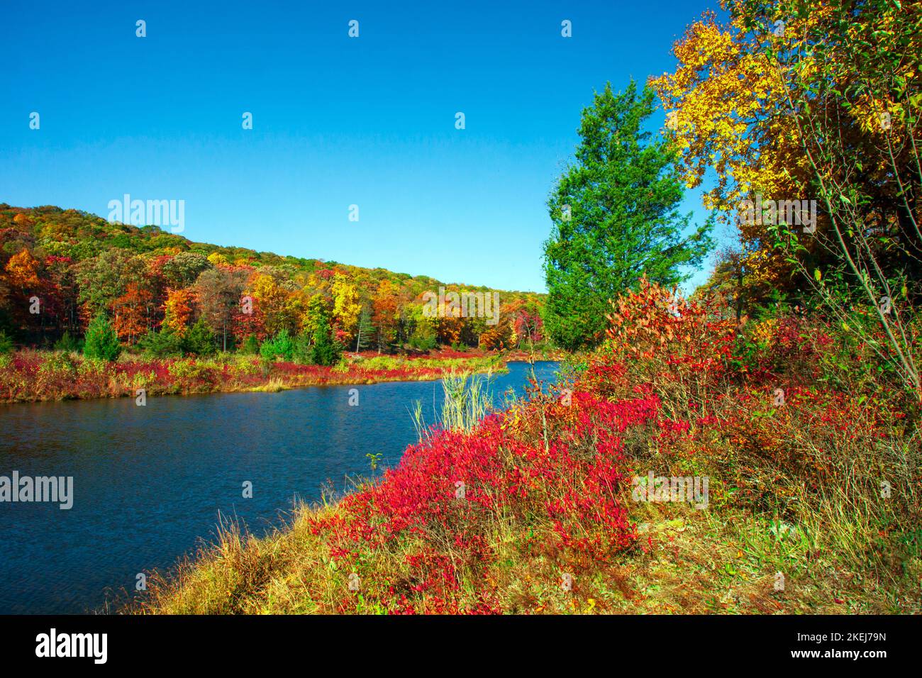 Blue Mountain Lake, New Jersey, just off the Appalachian Trail, was ...