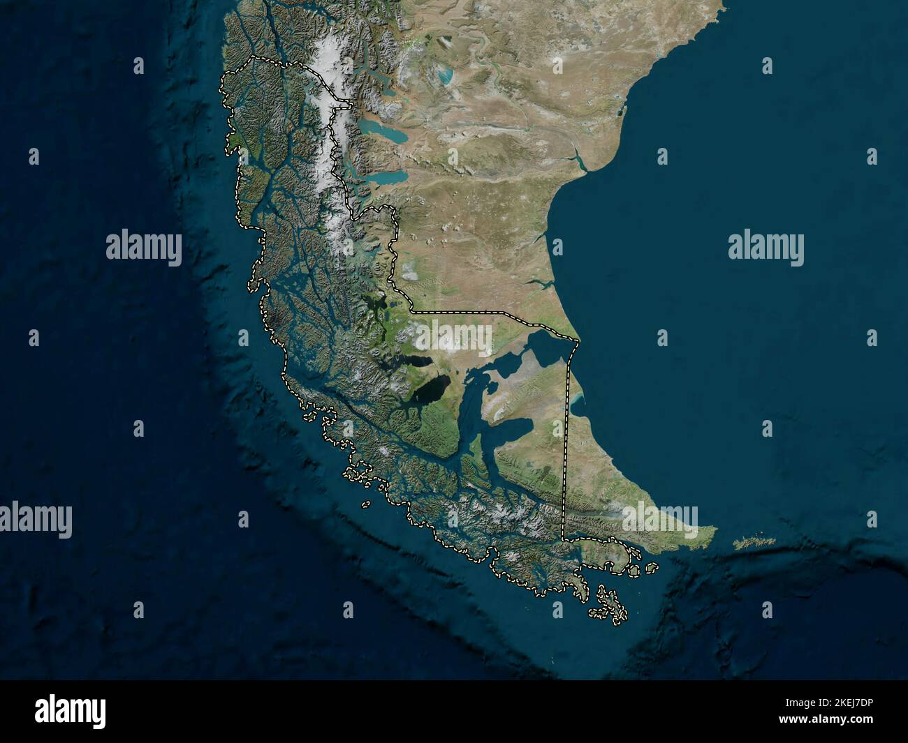 Magallanes y Antartica Chilena, region of Chile. High resolution ...