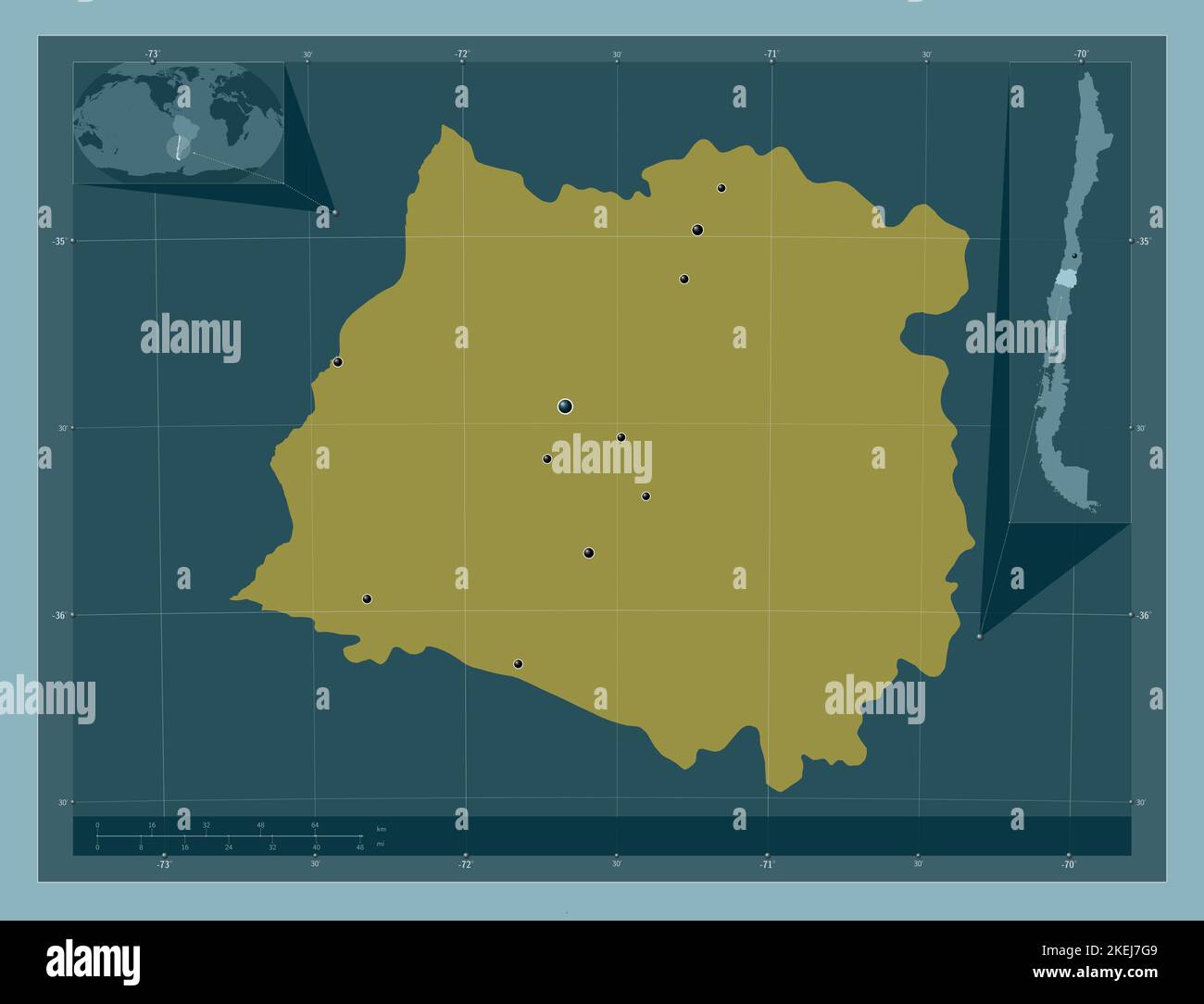 Maule chile map geography hi-res stock photography and images - Alamy
